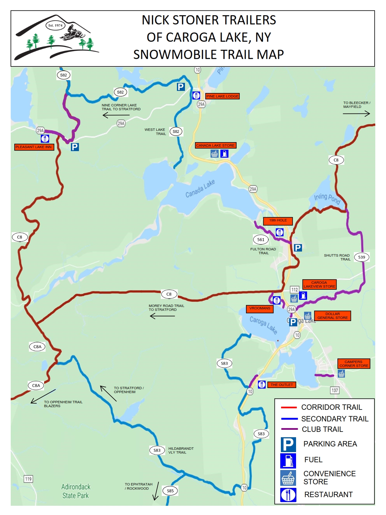 Trail Maps | Nick Stoner Trailers Snowmobile Club