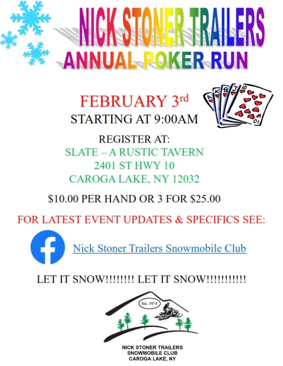 Flyer 2024 Poker Run_001 | Nick Stoner Trailers Snowmobile Club